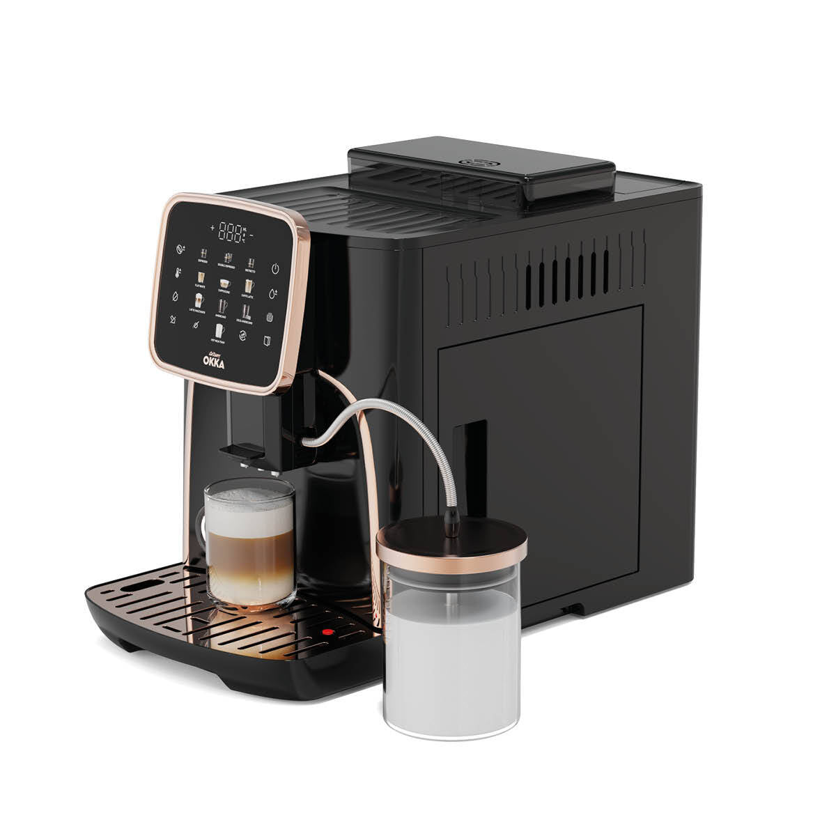 ARZUM OKKA OK0028 – Automatic Espresso Machine Black-Copper – GrandStores Saudi Arabia