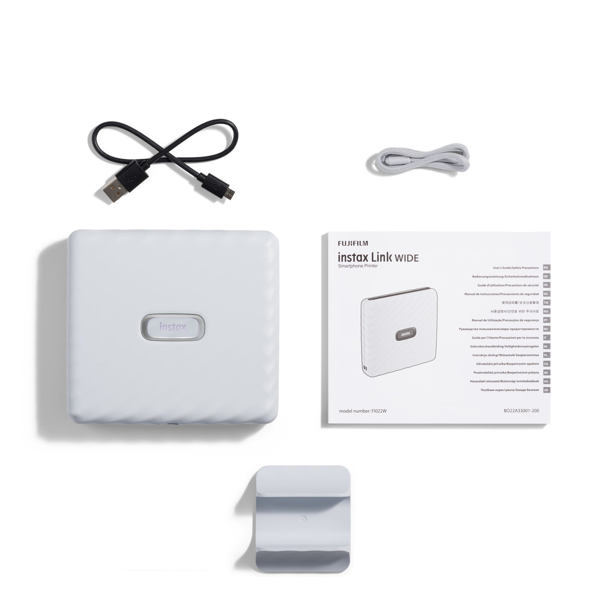 Instax Link Wide Smartphone Printer (White)+Instax Mini Pal Digital Ca ...