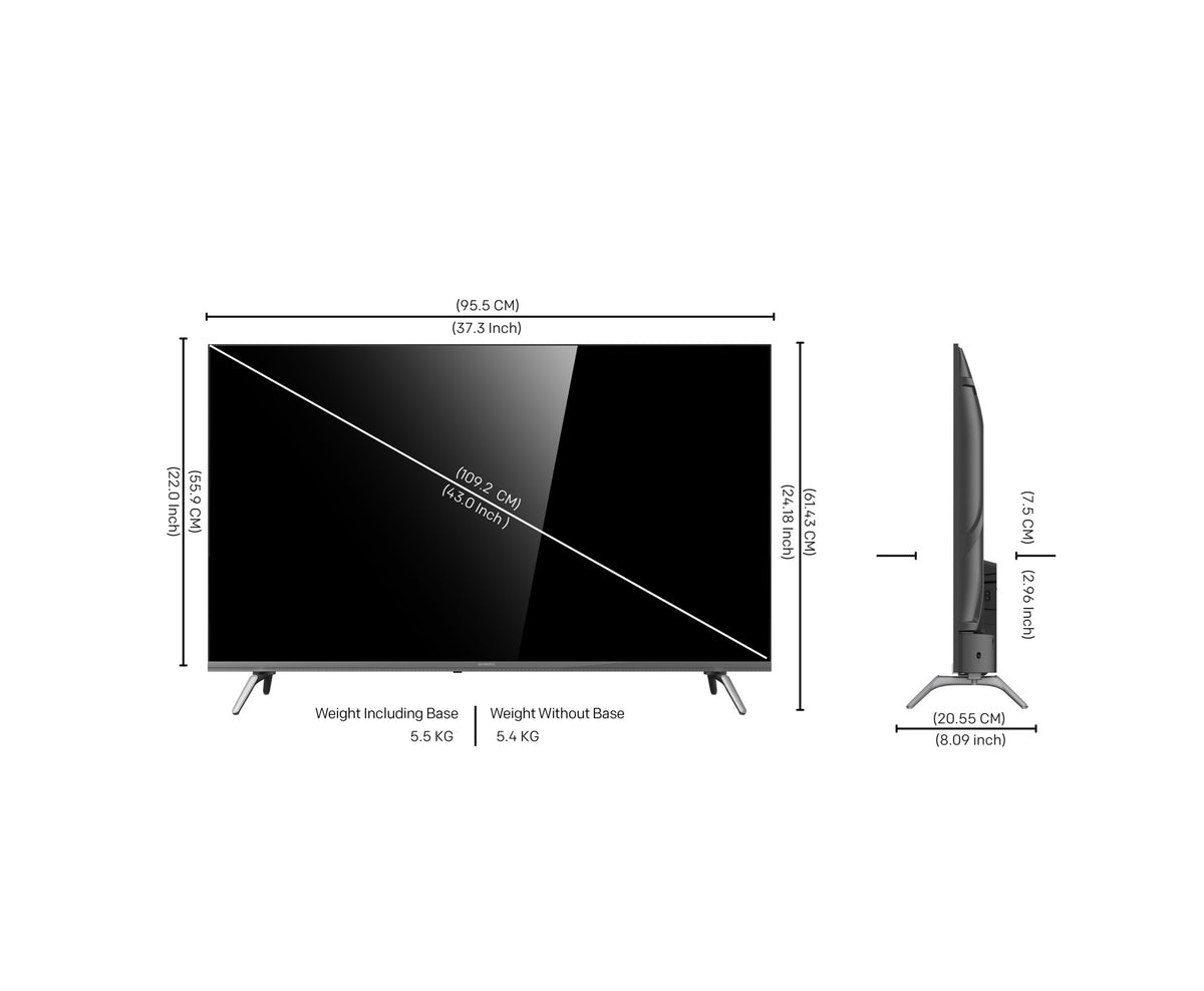 SKYWORTH 43E5500G – 43" 2K Full HD LED Google TV – GrandStores Saudi Arabia