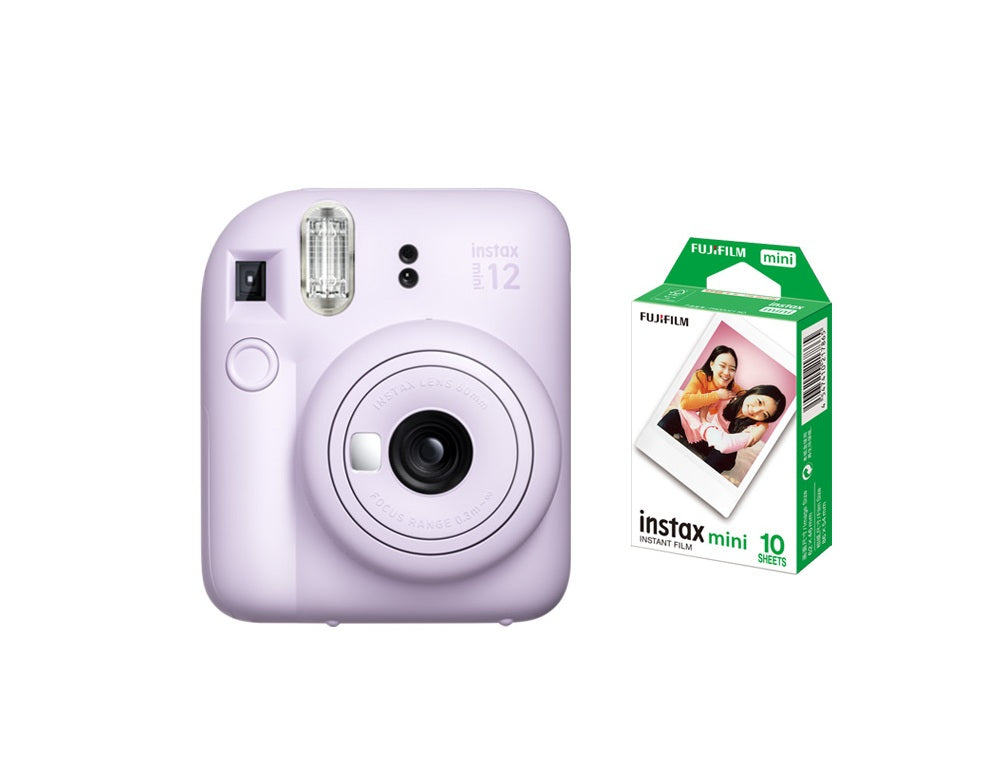 Instax Mini 12 Instant Film Camera Lilac Purple + Pack 10 Film ...
