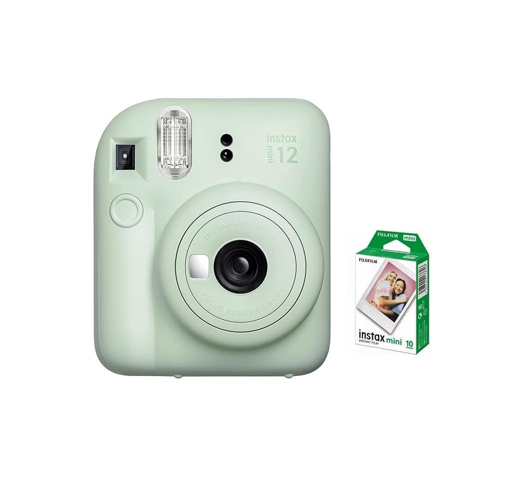 Instax Mini 12 Instant Film Camera Mint Green + Pack 10 Film ...