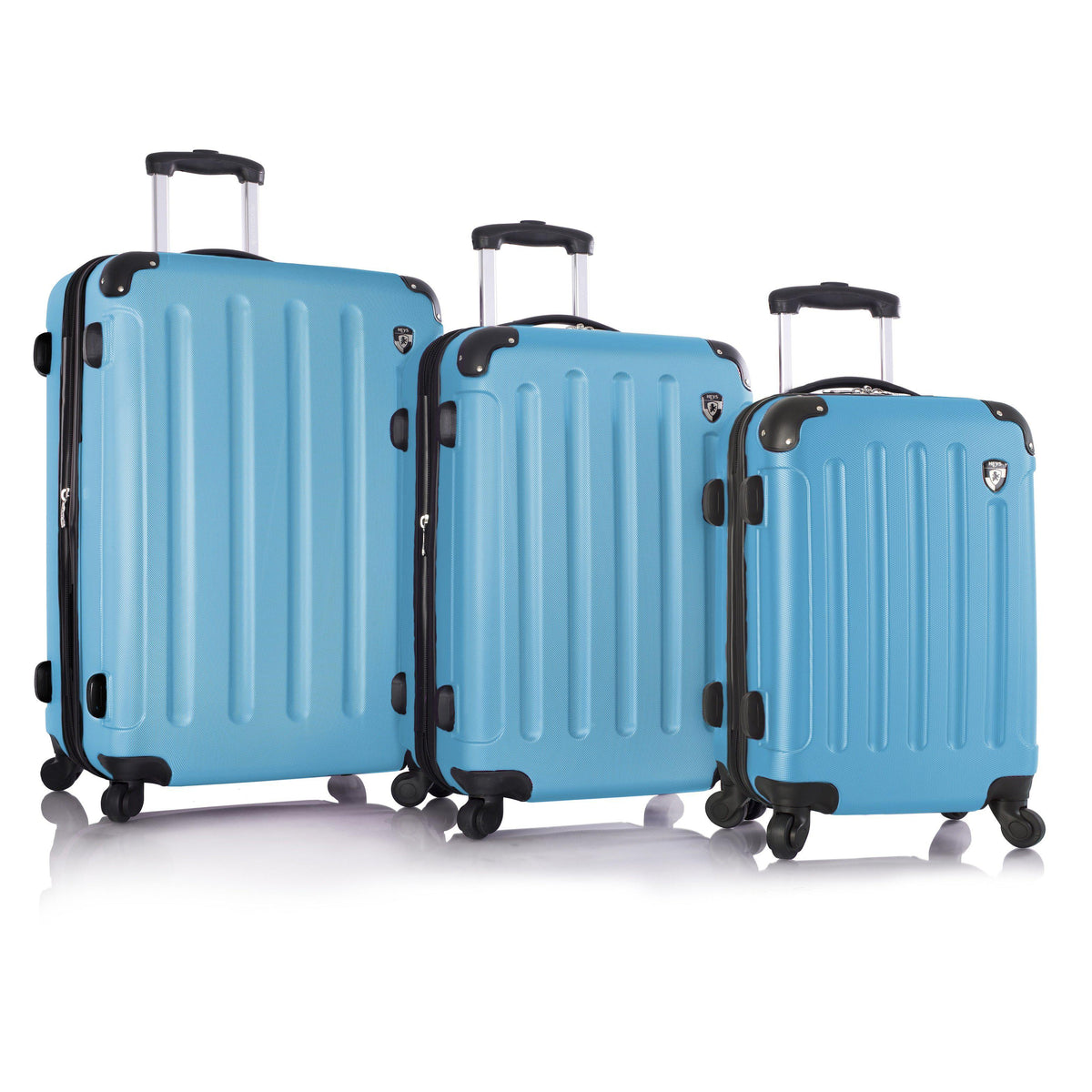 heys revolver 4-wheel hard luggage exp tsa lock 3pcs set (turquoise ...